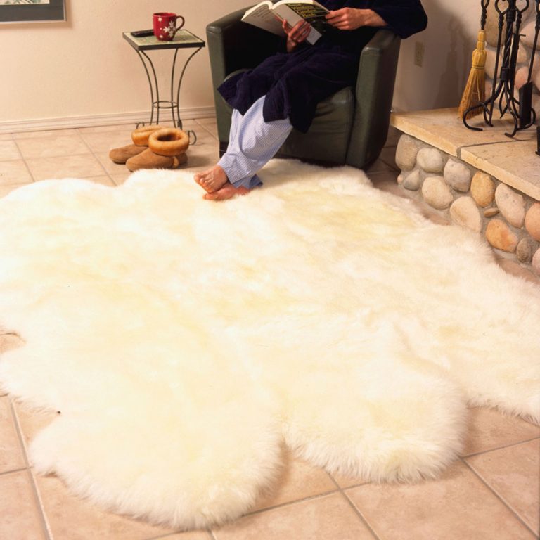 Auskin Premium Sheepskin Single Pelt Rugs Ivory | Ultimate Sheepskin